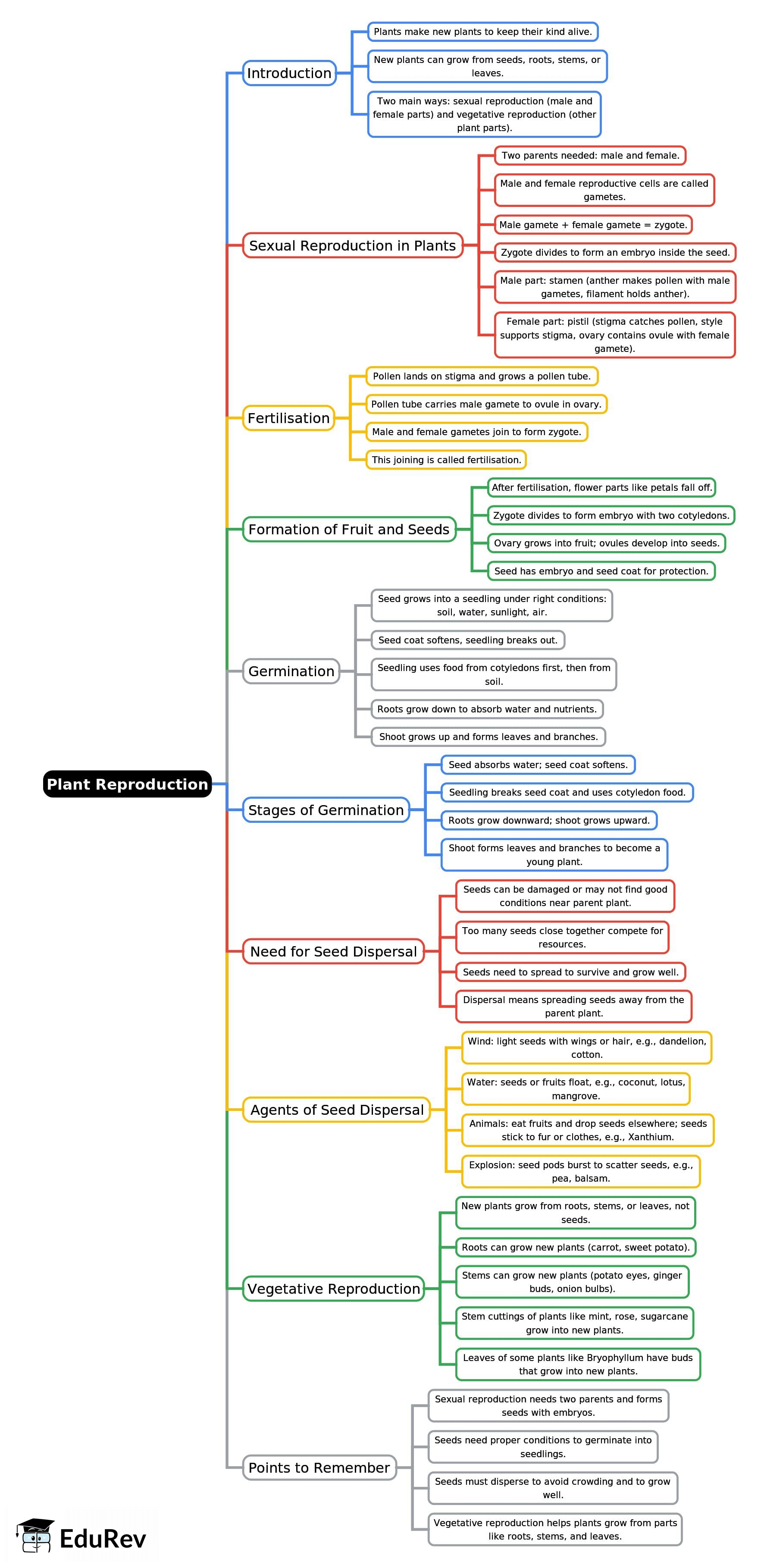 Mind Map: Plant Reproduction - Science Class 5 ICSE PDF Download