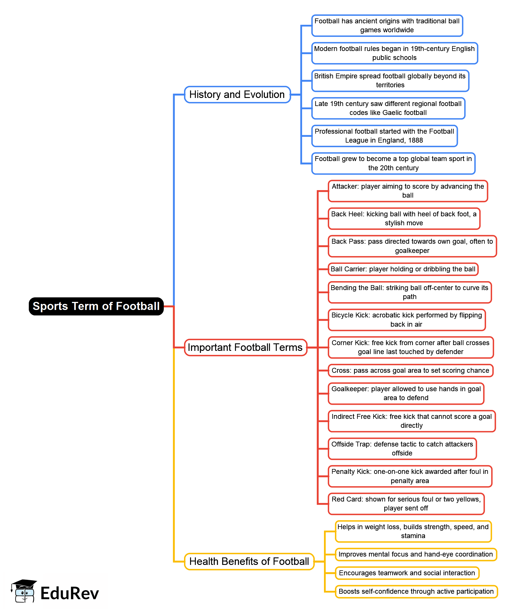 Sports Term of Football Mind Map - Assam TET PDF Download