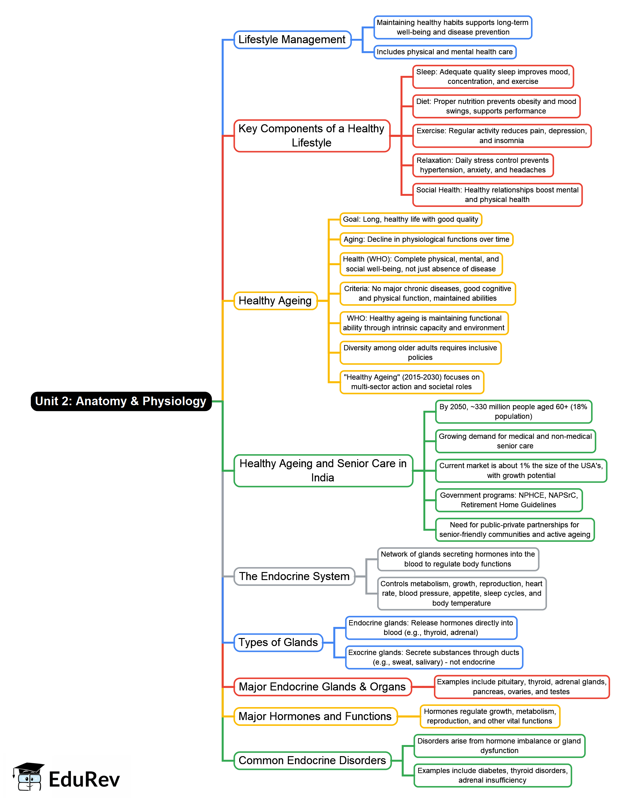Lifestyle Management and Endocrine System Mind Map - UGC NET Physical ...