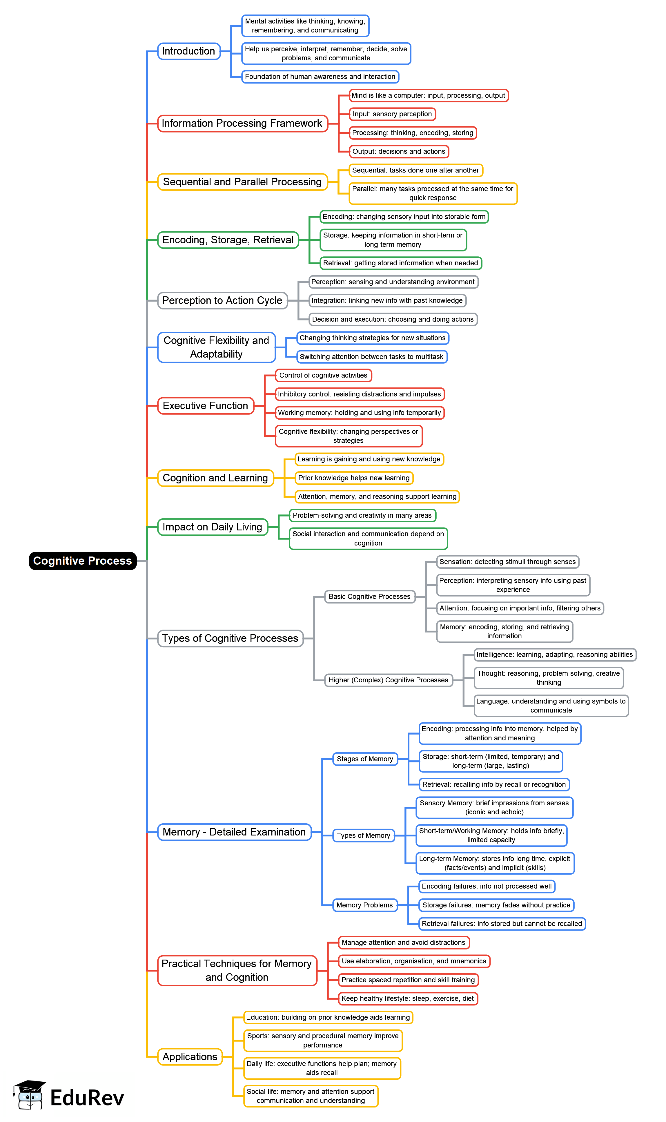 Cognitive Process Part - 1 Mind Map - UGC NET Physical Education PDF ...