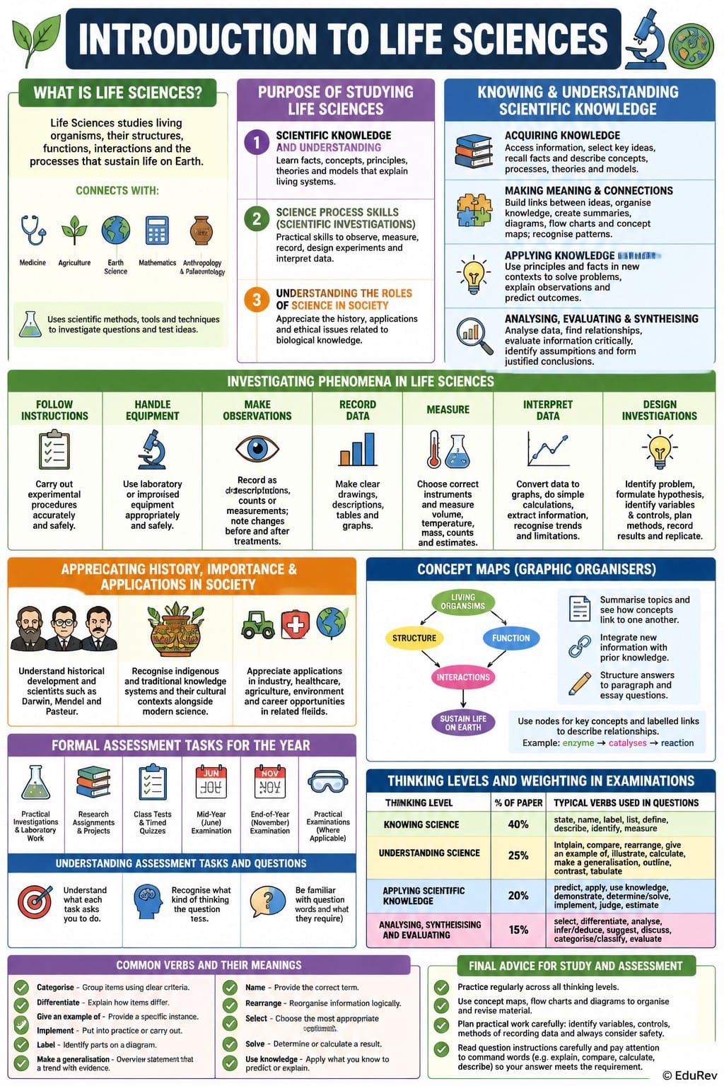 Infographics Introduction to Life Sciences - Grade 10