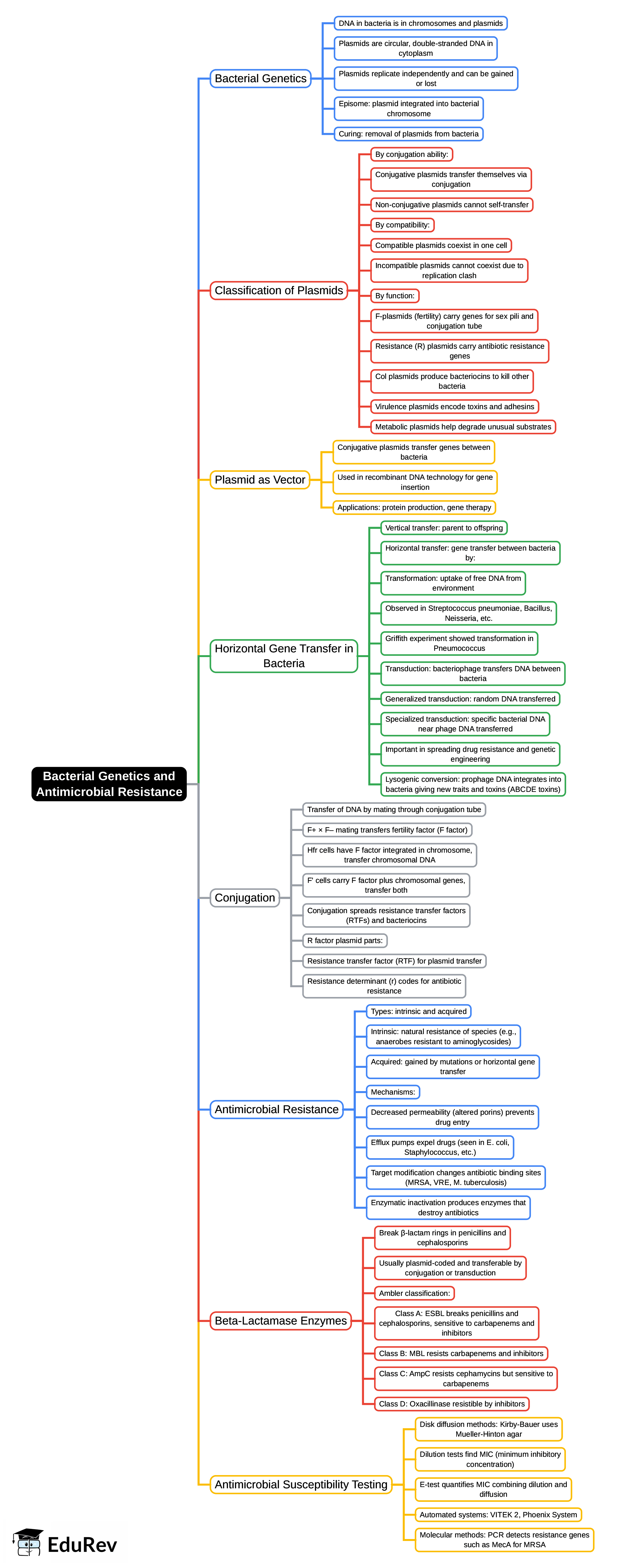 Mind Map: Bacterial Genetics and Antimicrobial Resistance - NEET PG PDF Download