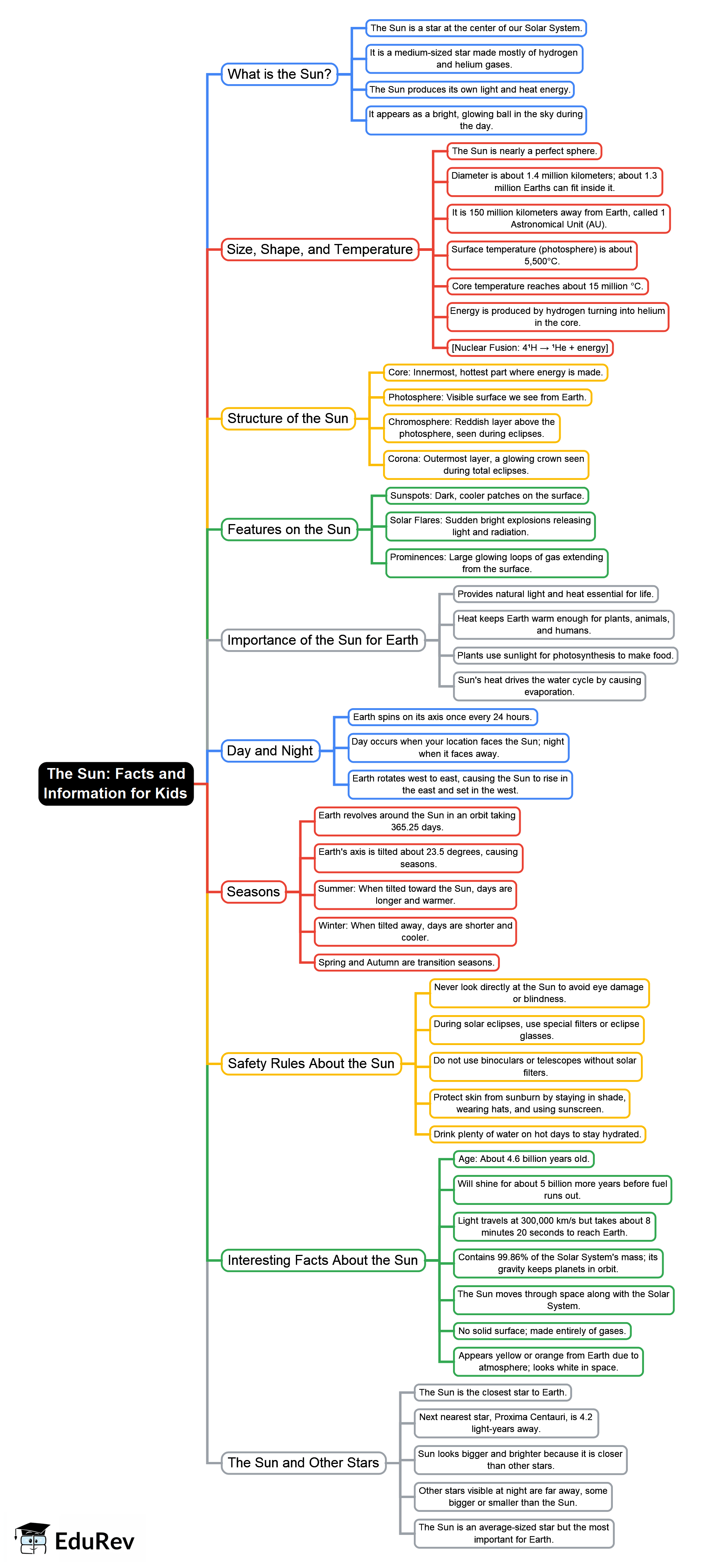 Facts and Information for Kids Mind Map - Class 4 PDF Download