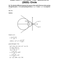 JEE Main Previous Year Questions (2025) Circle - (Maths) for JEE Main