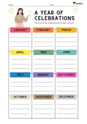 Visual Worksheet: Festivals - Class 1 PDF Download