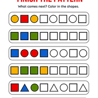 Visual Worksheet: Patterns (with Solutions) - Mathematics for Class 1 ...