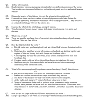 The Making of a Global World Notes - Class 10 PDF Download