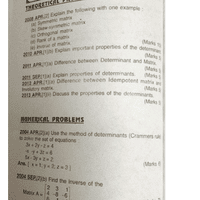 Chapter 3: Matrices and Determinants - B.Com Past ten year Question ...