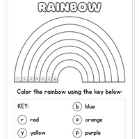 Visual Worksheet: Rainbow - Worksheets with solutions for Class 1 PDF ...