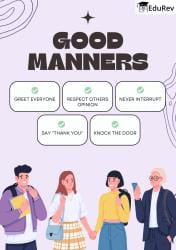 Printable Poster: Social Manners - EVS for Class 1 PDF Download