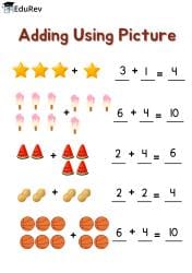 Printable Poster: Adding Using Picture - Maths for UKG PDF Download