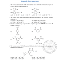 Practice Questions on Spectroscopy - Organic Chemistry PDF Download