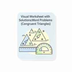 with Solutions Word Problems (Congruent Triangles) Worksheet - Class 7