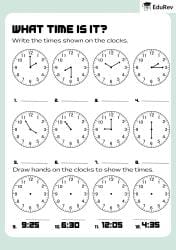 Visual Worksheet: Time - Class 3 PDF Download