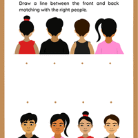 Printable Worksheet: Front and Back - Maths for UKG PDF Download