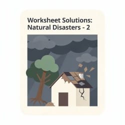 Natural Disasters - 2 Class 5 Worksheet SST