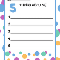 Myself Worksheet - Class 1 EVS - with answers