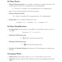 Formula Sheets: Karnaugh Maps (K-Maps) - Digital Electronics - Electrical Engineering (EE) PDF ...