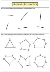 Visual Worksheet: Perpendicular bisectors - Mathematics (Ganita Prakash ...