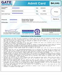 GATE Admit Card 2026 : How to Download Admit Card? PDF Download