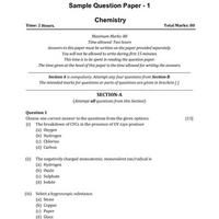 ICSE Class 9 Chemistry Sample Paper 2025 - 1 - Chemistry Class 9 ICSE ...