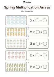 Visual Worksheet: Multiplication Arrays - Mathematics for Class 5 PDF ...