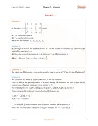 NCERT Solutions for Class 12 Matrices 2019 PDF Download