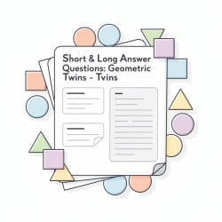 Short and Long Answer Questions Geometric Twins - (Ganita Prakash) Class
