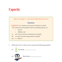 Printable Textbook: Capacity - Level 4 - Mental Maths - Class 1 PDF ...
