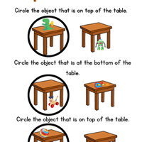 Top and Bottom Worksheet - UKG Maths PDF Download