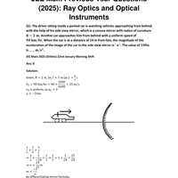 JEE Main Previous Year Questions (2025): Ray Optics and Optical ...