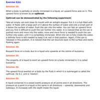 Selina Textbook Solutions: Upthrust in Fluids, Archimedes' Principle and Floatation - Physics ...