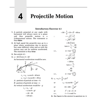 Chapter 4 - Projectile Motion - Physics, Solution by D C Pandey, NEET PDF Download