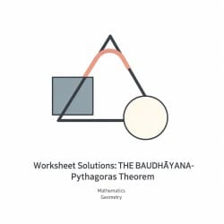 THE BAUDHĀYANA- Pythagoras Theorem Worksheet - Class 8 Maths