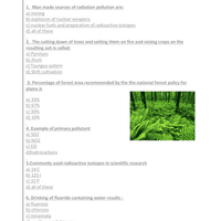 MCQ's with Solution - Environmental Issues - Class 12 PDF Download