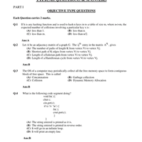 Data Structures - MCQ with answers - Computer Science Engineering (CSE ...