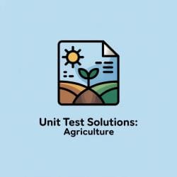 Unit Test Solutions: Agriculture - Social Studies for Class 4 PDF Download