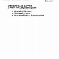 Computer Graphics Windowing and Clipping - Notes PPT - Computer Science
