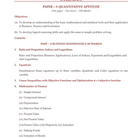 Syllabus for Quantitative Aptitude - Quantitative Aptitude for CA ...