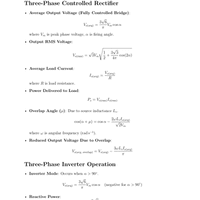 Formula Sheets: Three Phase Line Commutated Converter - Power ...
