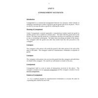 Overview: Accounting for Consignment - B Com PDF Download