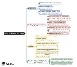 Mind Map: Ways of Multiply and Divide - Class 5 PDF Download
