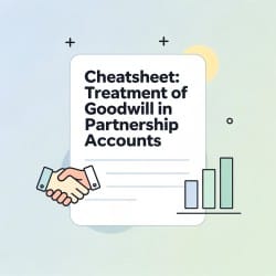 Cheatsheet Treatment of Goodwill in Partnership Accounts - Accounting