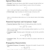 Formula sheet: Optical Fibres - Electromagnetics - Electronics and ...