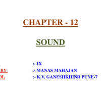 PPT: Chapter 12 - Sound, Class 9, Science PDF Download