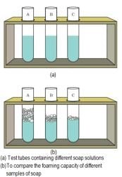 To study the comparative cleaning capacity of a sample of soap in soft and hard water. - Class ...