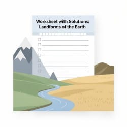 Worksheet with Solutions: Landforms of the Earth - Geography Class 9 ...
