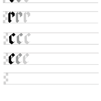 Practice Worksheet: Simple Gothic Calligraphy - Class 6 PDF Download