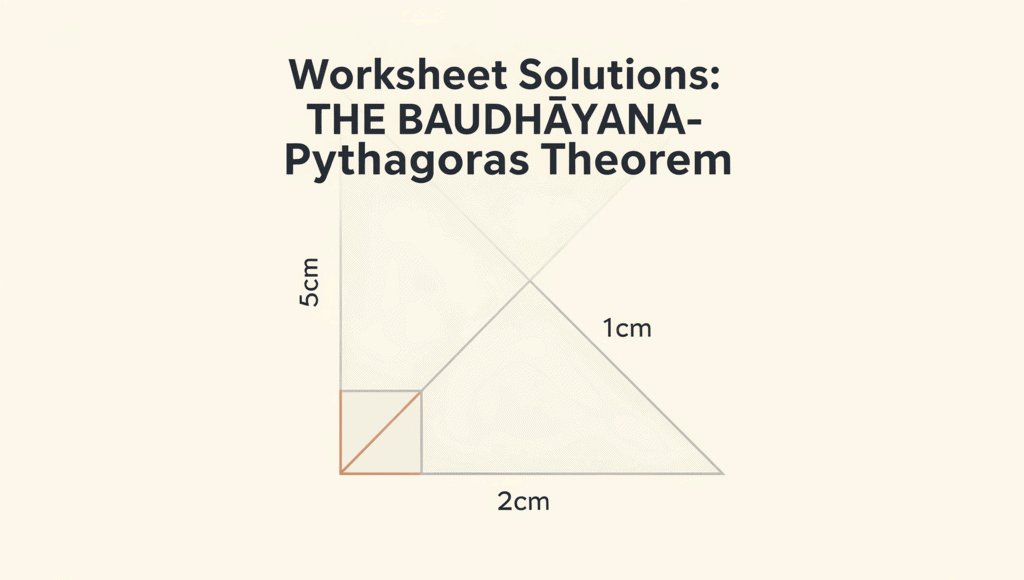 THE BAUDHĀYANA- Pythagoras Theorem Worksheet - Class 8 Maths