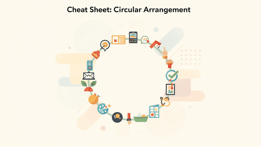 Cheat Sheet Circular Arrangement - IBPS PO Prelims and Mains Preparation